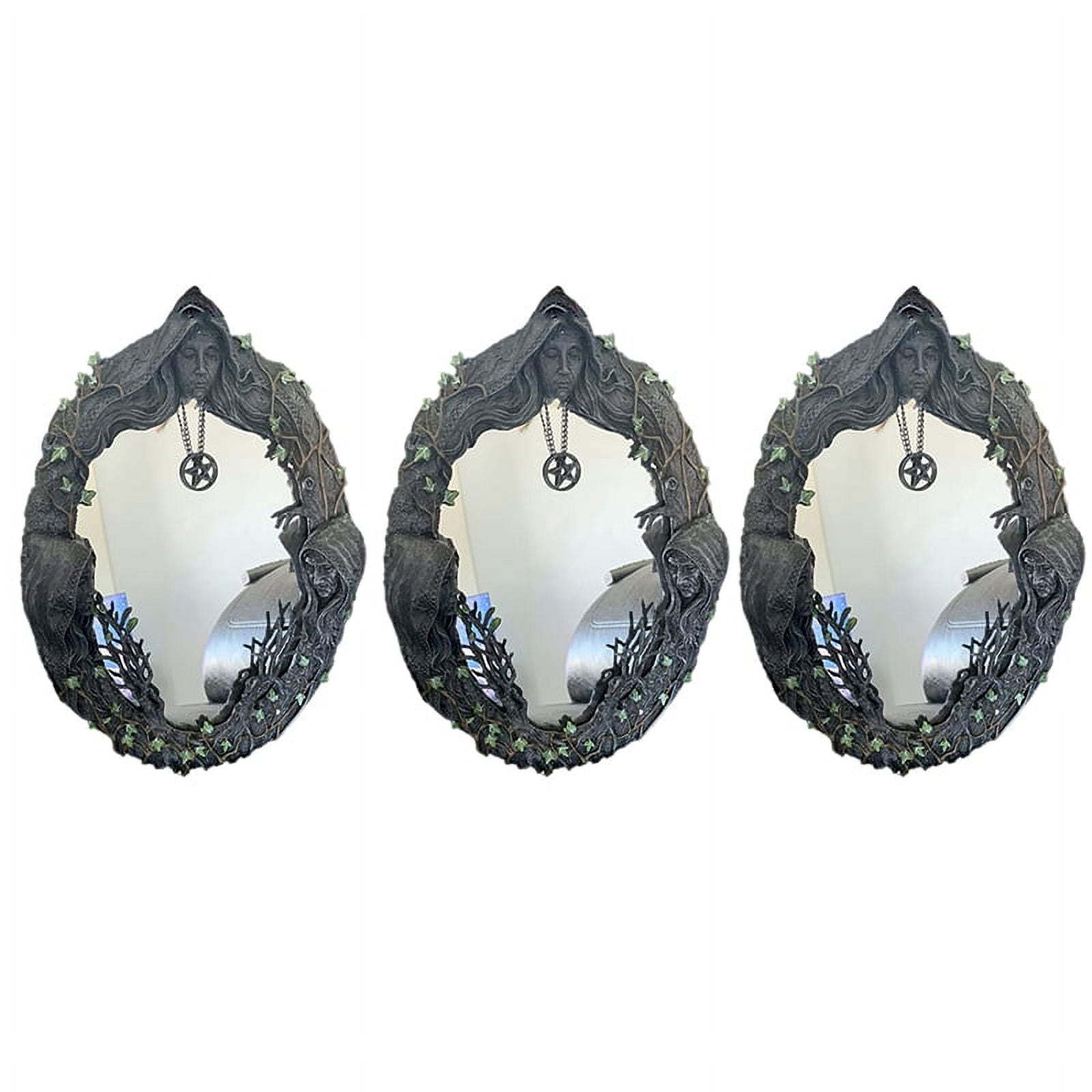 3X Triple Moon Goddess Wall Mirror Wall-Mounted Mirror with Five ...