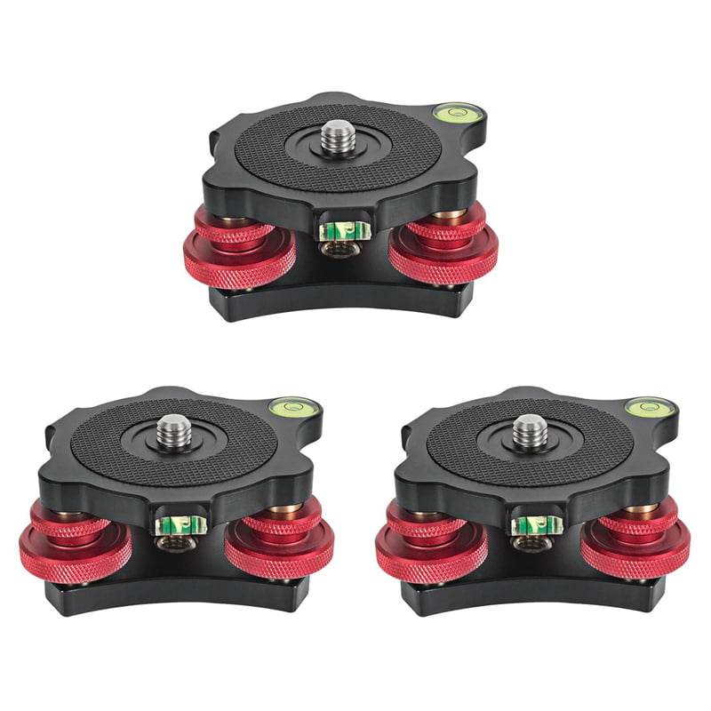 3X Tripod Leveling Base Leveler Adjusting Base Panning Level Plate DSLR ...