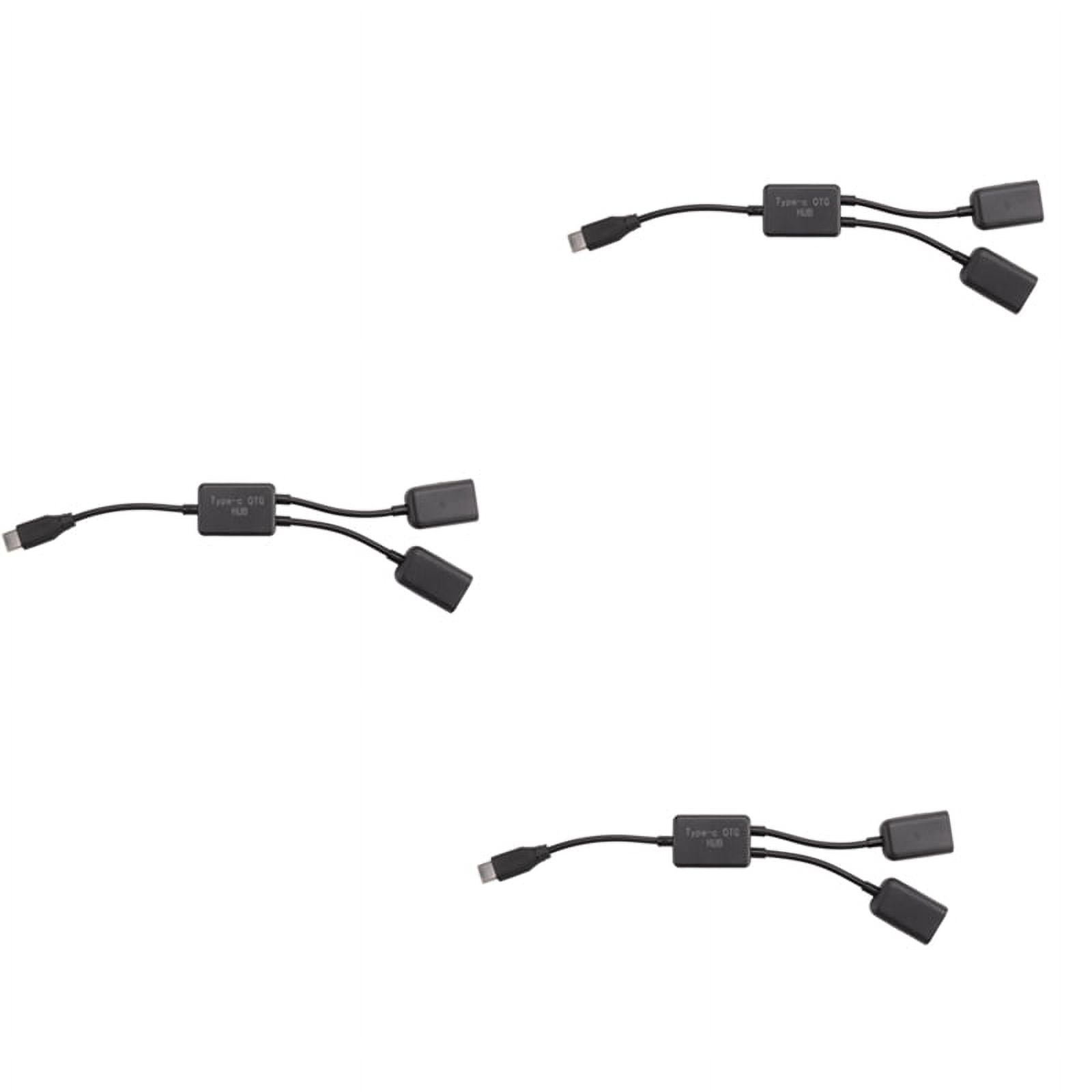 3X Type C OTG USB Male to Dual 2.0 Female OTG Charge 2 Port HUB Cable Y ...