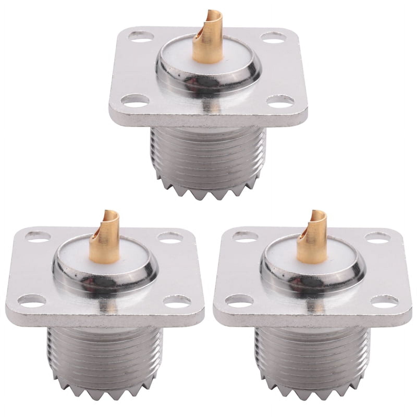 3X UHF SO-239 Female Jack Square Shape Solder Cup CoaX Connector for ...