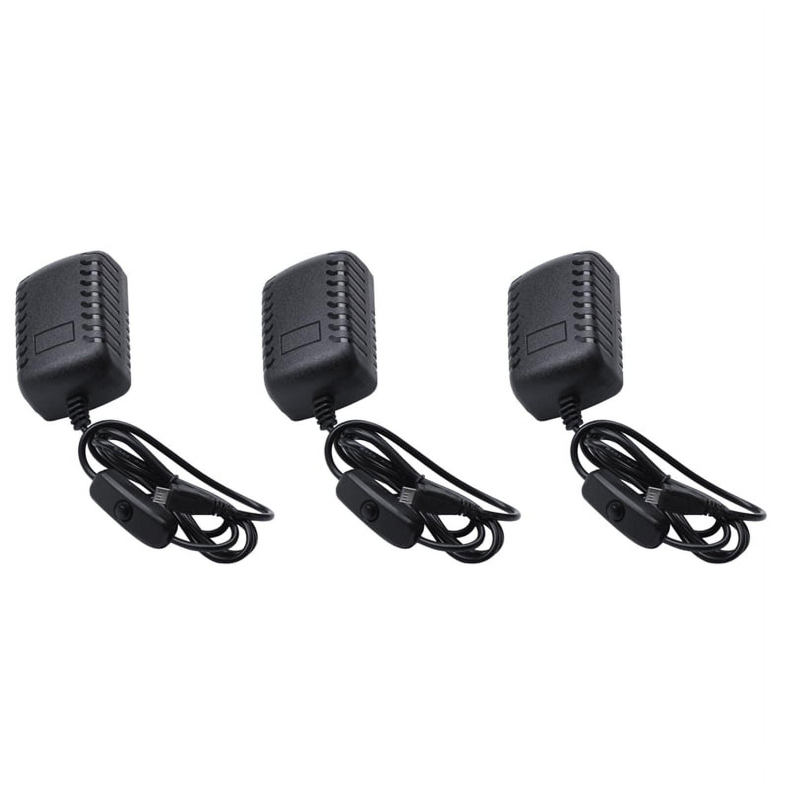 3X US Plug 5V3A 5V/3A 3 Model B+Plus Power Adapter ON/ Switch Button ...