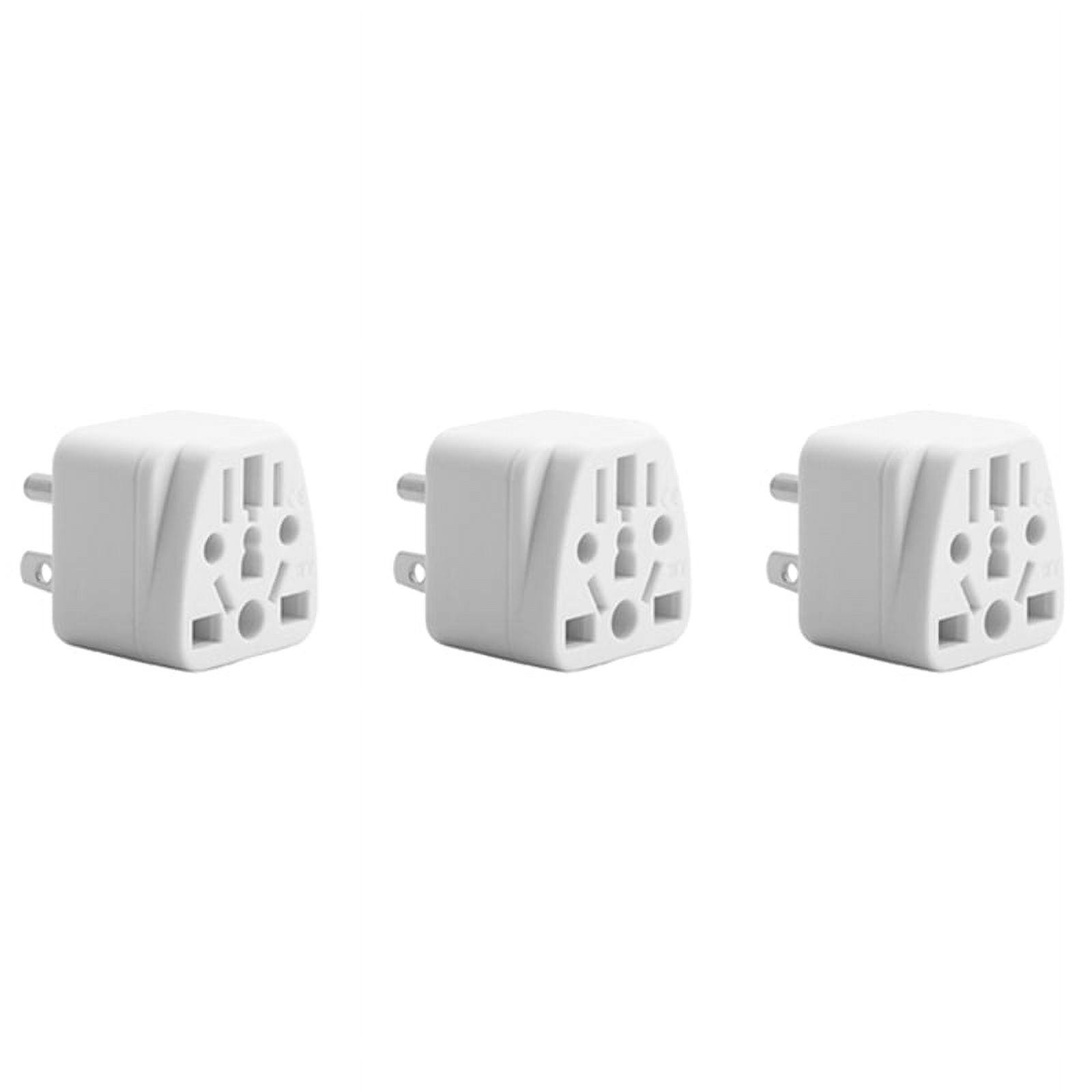 3X US Travel Plug Adapter EU/UK/AU/In/CN/JP/Asia/Italy/Brazil to USA ...