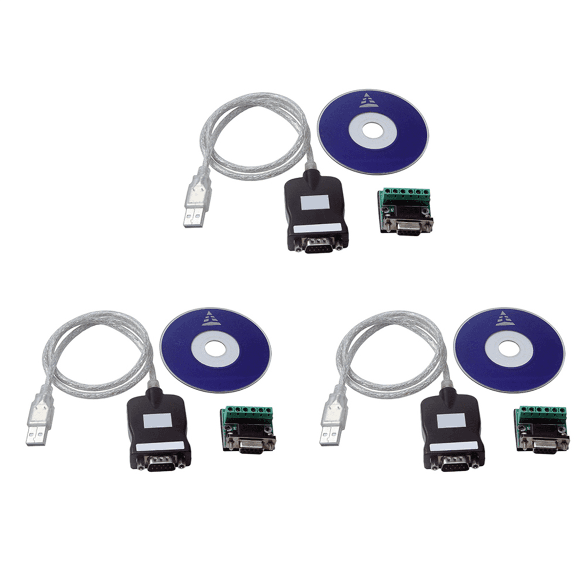 3X USB 2.0 to RS485 -485 RS422 -422 DB9 COM Serial Port Device ...