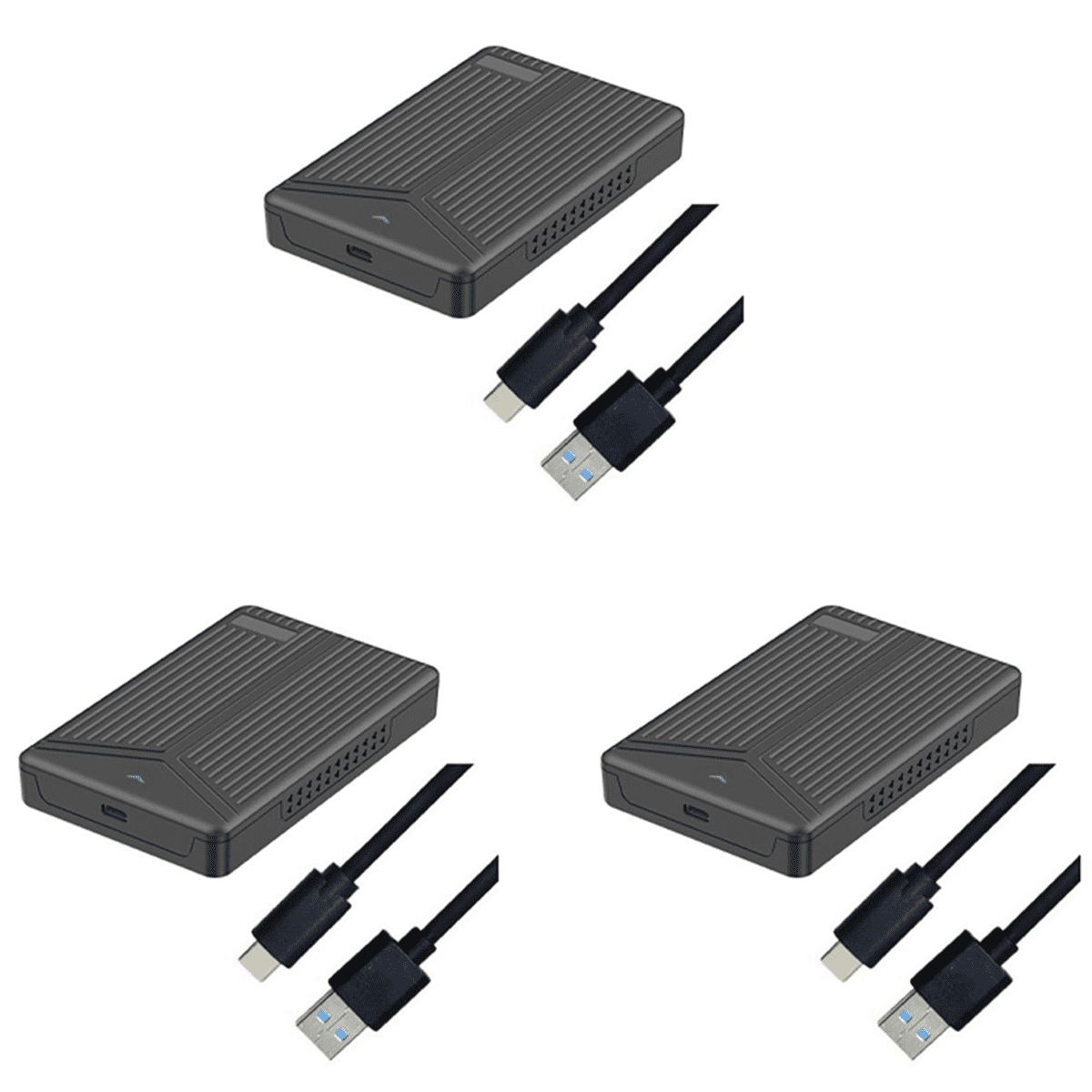 3X USB 3.1 Mobile Hard Disk Box 2.5 Inch Hard Disk Box SSD Enclosure ...