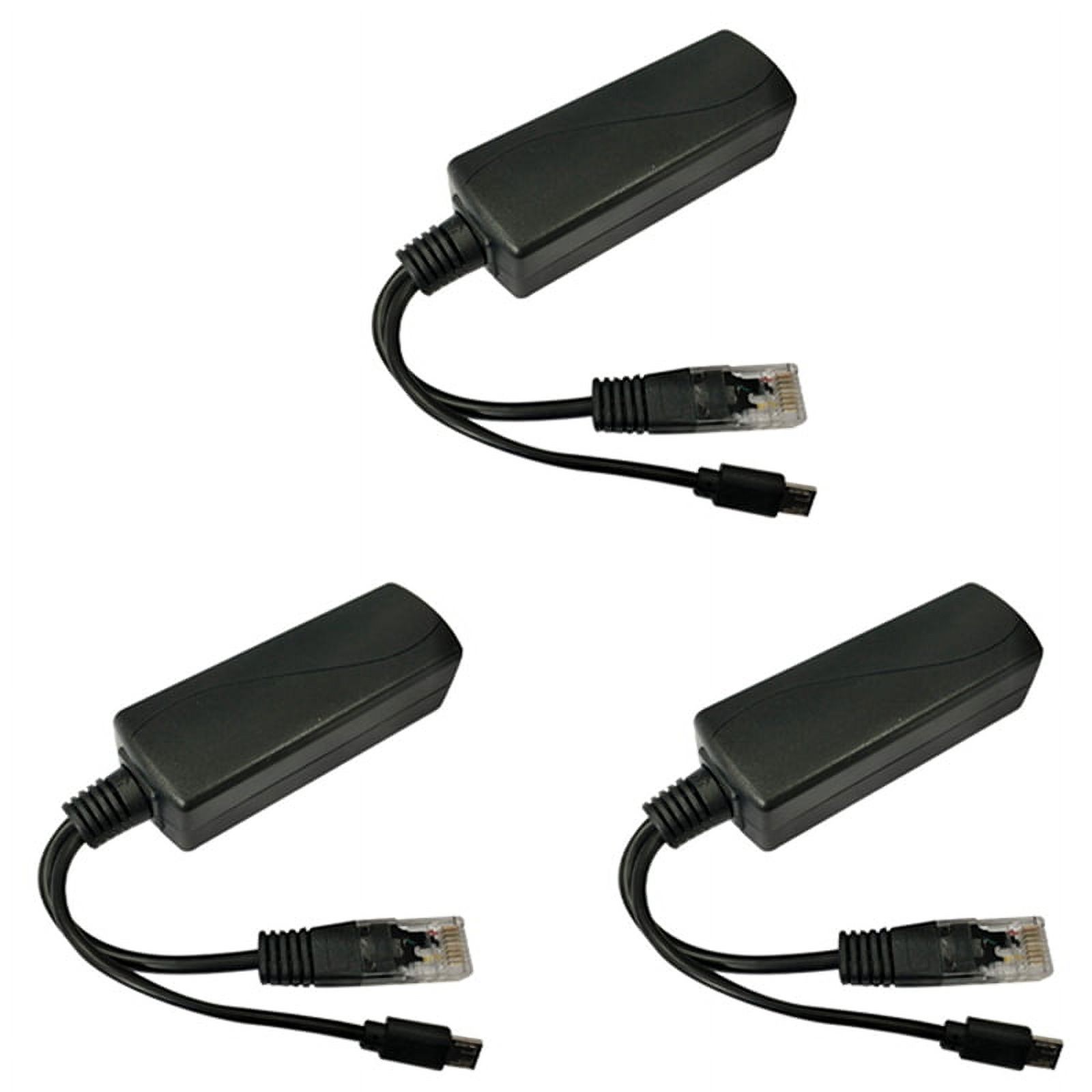 3X -USB POE Splitter 48V to 5V2A/3A Mini USB Power Supply National Standard with Smart Phone ...