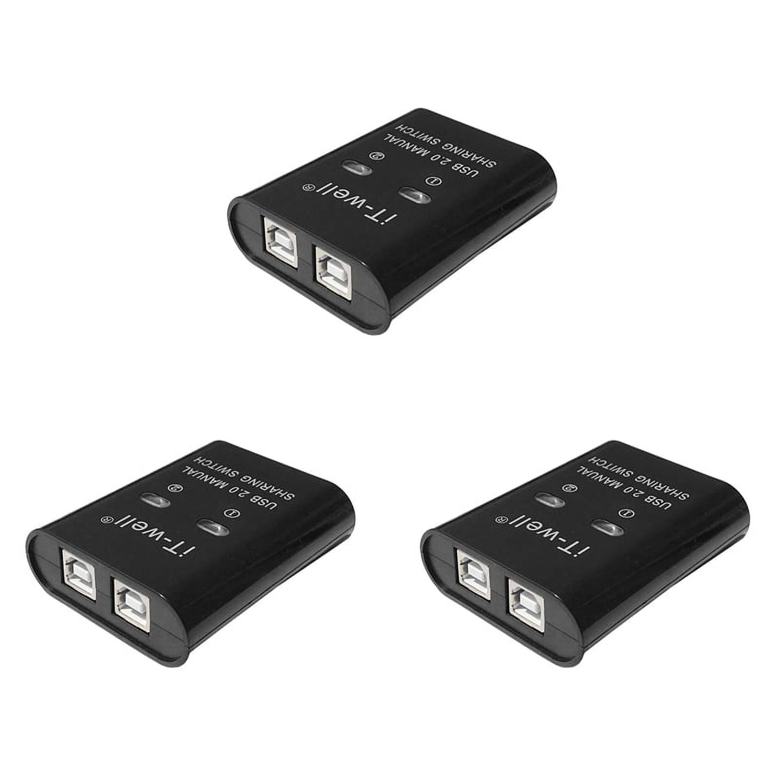 3X USB Printer Sharing Device, 2 in 1 Out Printer Sharing Device, 2 ...