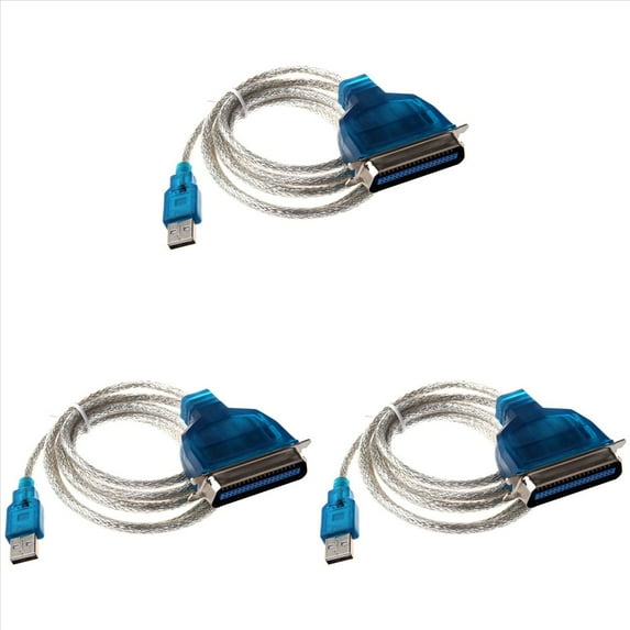 3X USB to Parallel IEEE 1284 Printer Adapter Cable PC (Connect Your Old ...