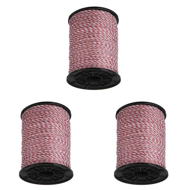 3X Ultra-Low Resistance Wire 500M Electric Fence Electric Rope for Pig ...