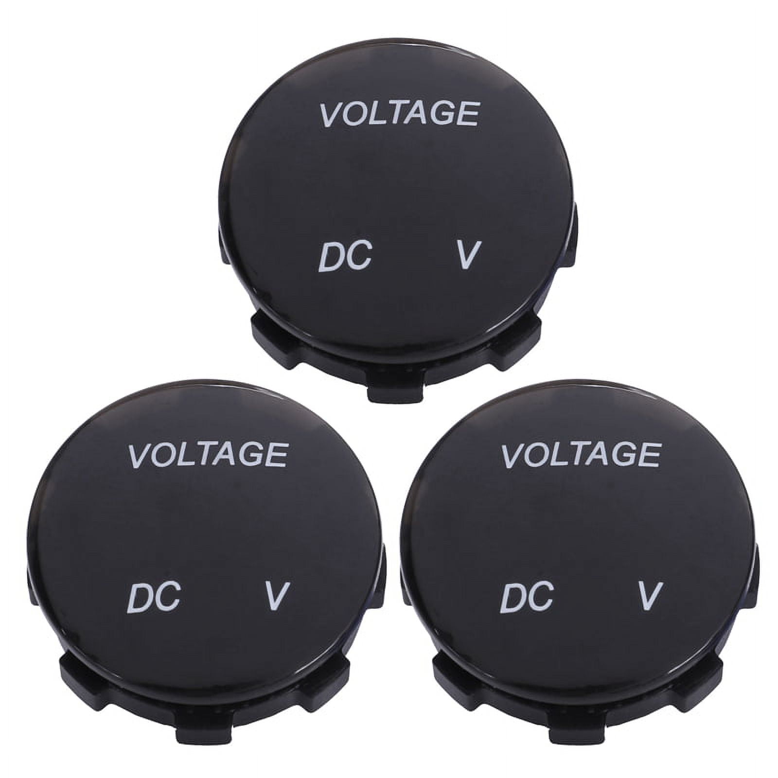 3X Universal Digital Monitor Voltmeter Waterproof Voltage Meter LED ...