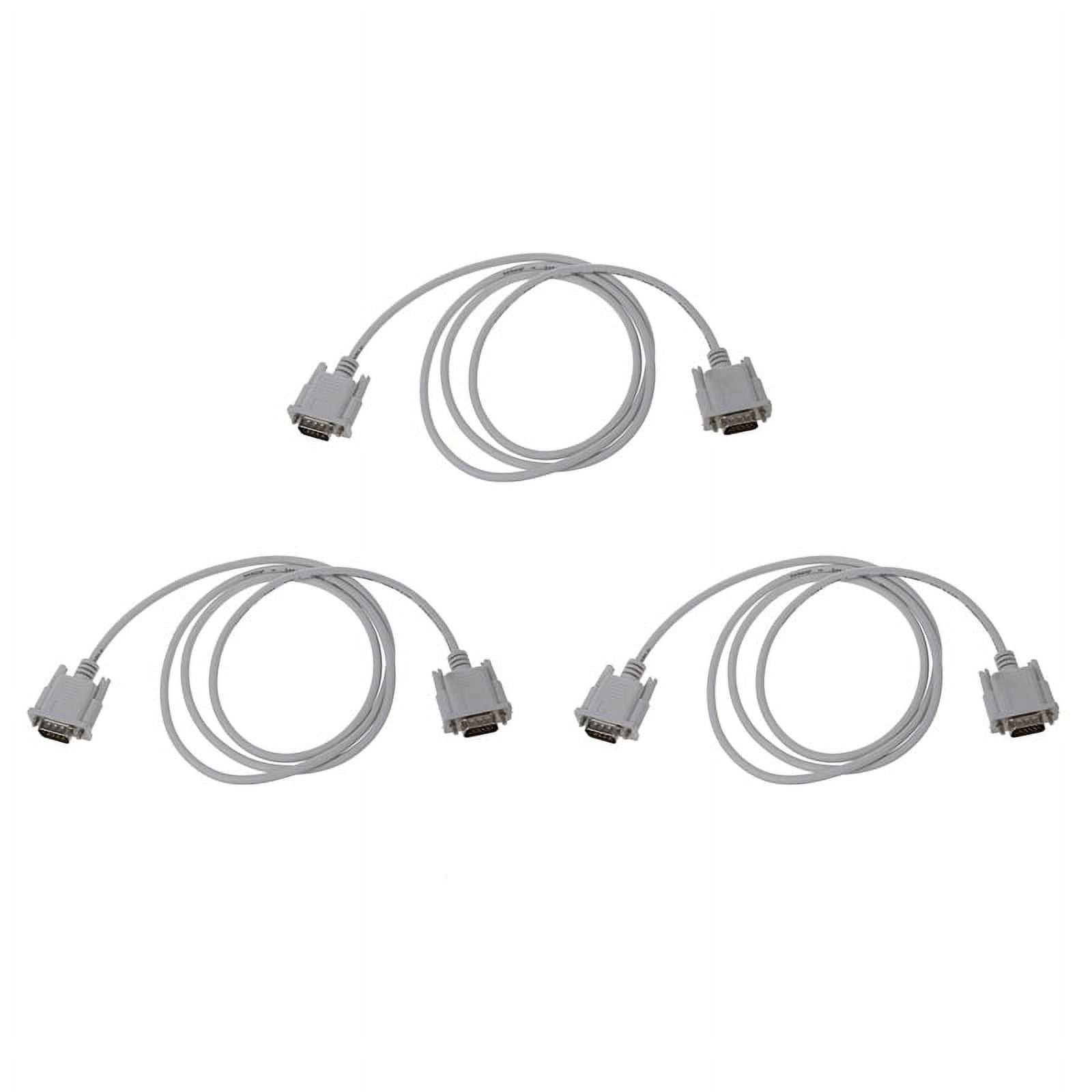 3X VGA DB15 Male to RS232 DB9 Pin Male Adapter Cable / Video Graphic ...