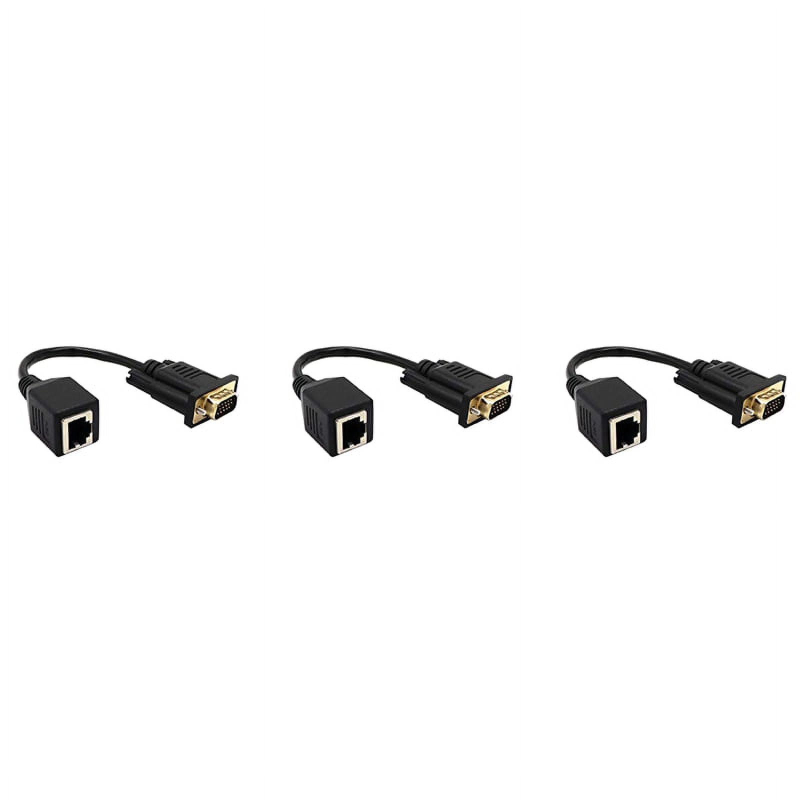 3X VGA to RJ45 Adapter Network Cable to VGA Network Monitor to Network ...