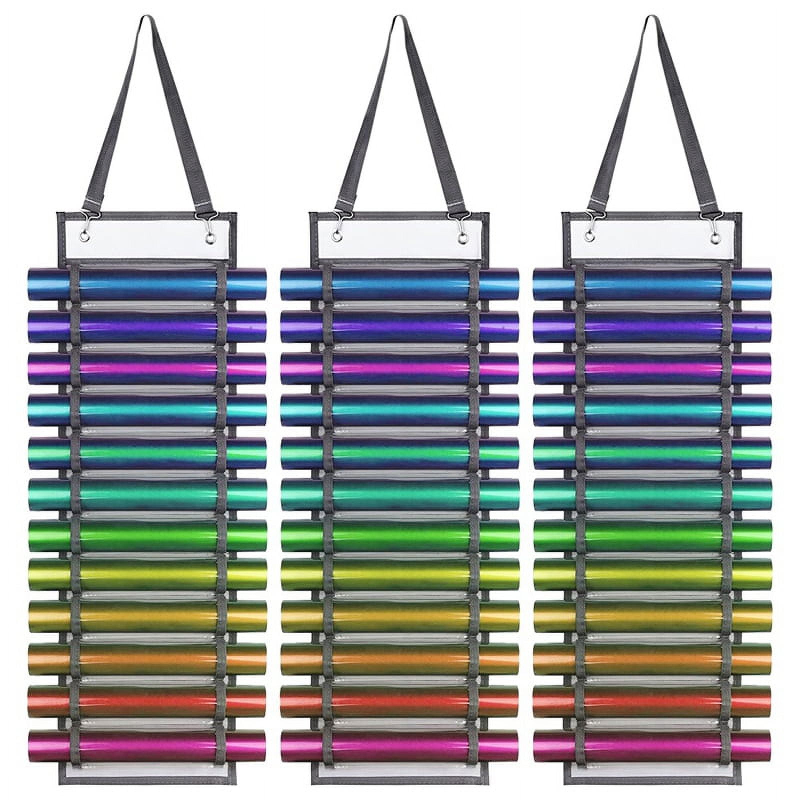 3X Vinyl Storage Rack, 12 Holes Vinyl Organizers Vinyl Roll Holder, for ...