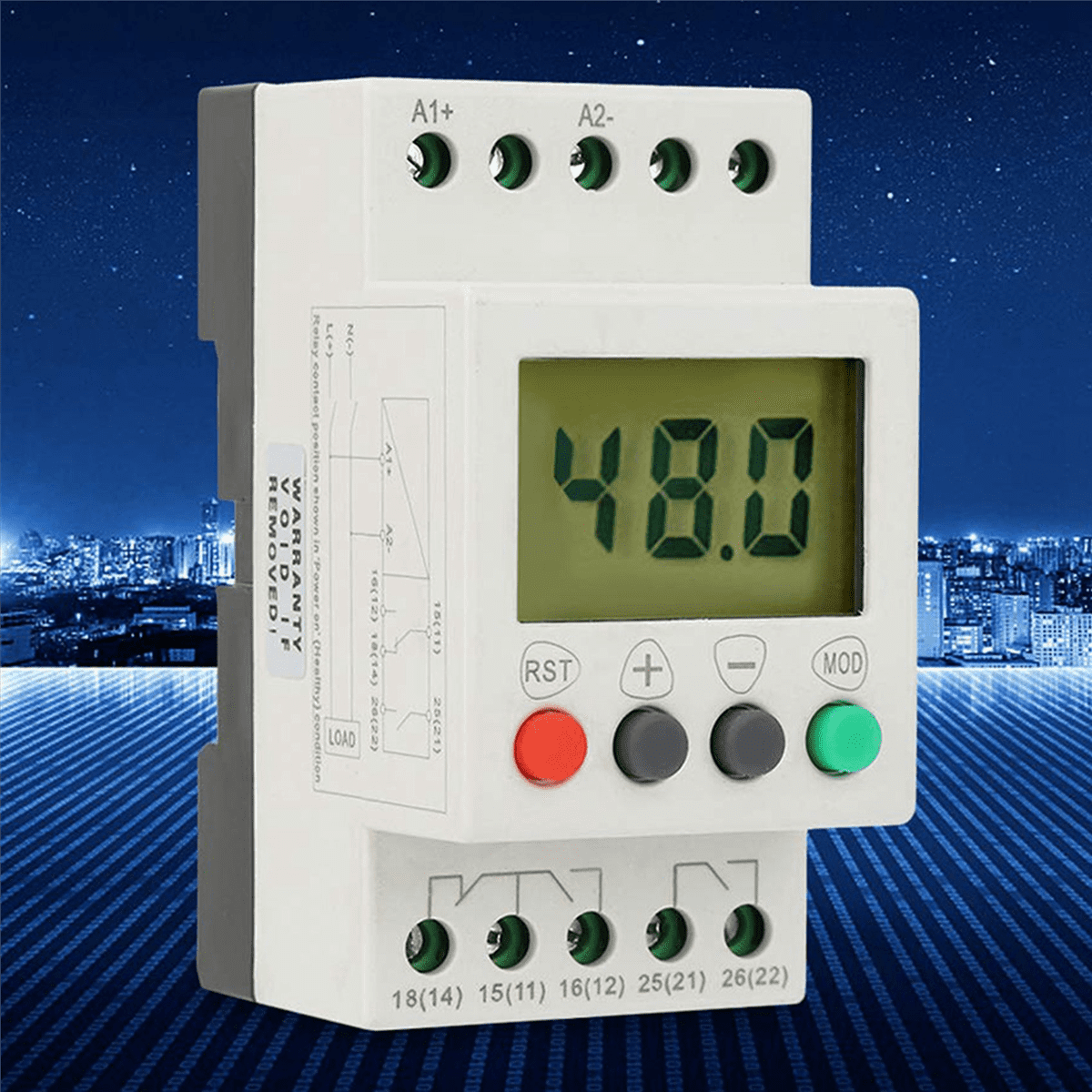 3X Voltage Detection Relay SVR1000 Voltage Protection Digital Single ...
