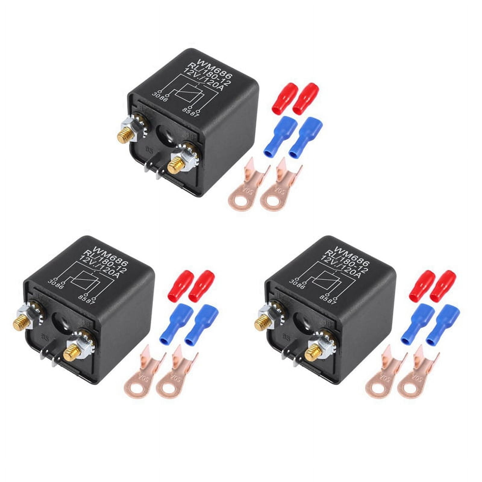 3X WM686 DC 12V Relay Battery Isolating Relay 12V / 120A Load for Car ...