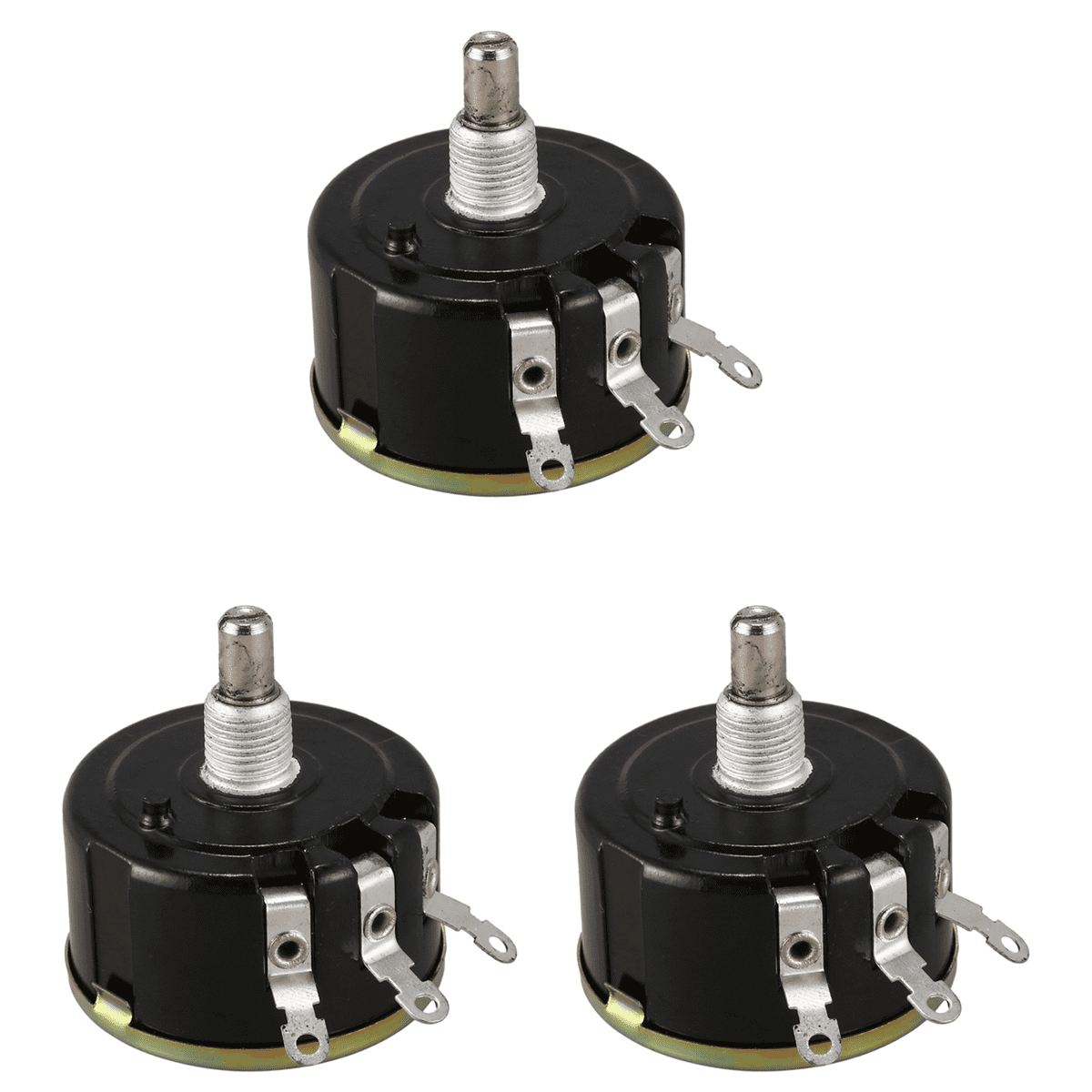 3X WX050 10K Ohm 5W 6mm Round Shaft Rotary Wire Wound Potentiometer ...