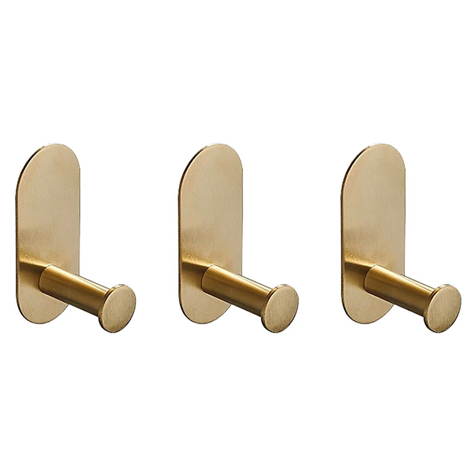 3X Wall Mounted Hand Towel Bar Rack Brushed Gold Round Toilet Paper ...