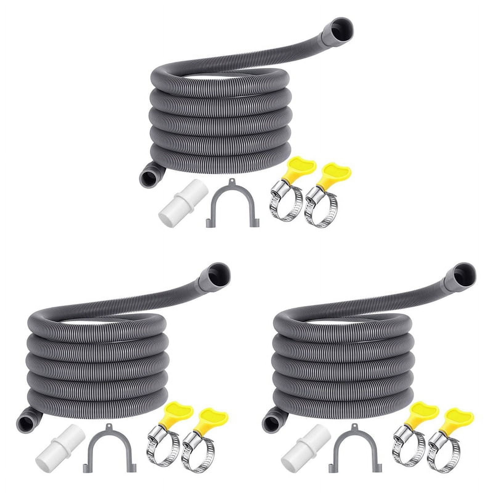 3X Washing Machine Drain Hose 10 Ft Flexible Dishwasher Drain Hose ...