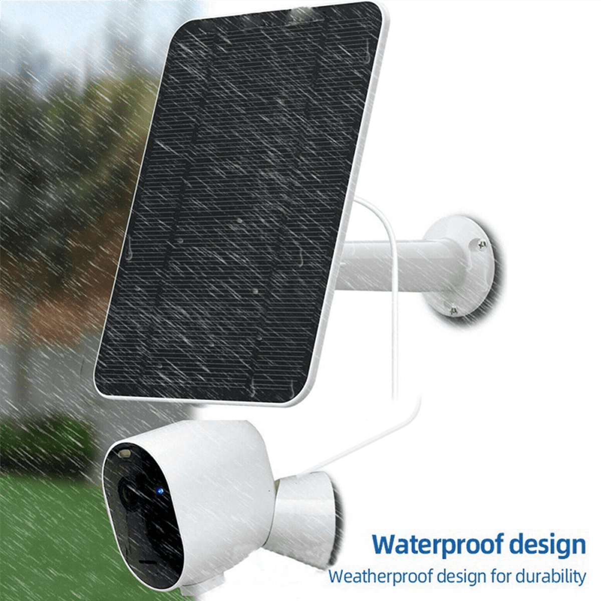 3X Waterproof 10W Solar Panel Charger for Home Security Camera Solar ...