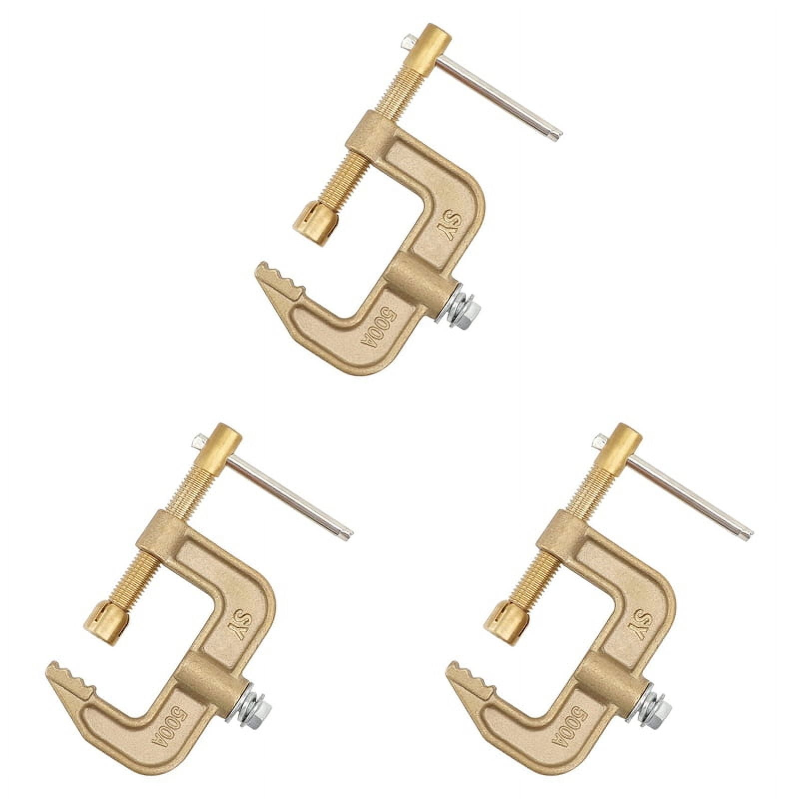 3X Welding Ground Clamp, 500A Current G-Type Solid Brass Ground Clamp ...