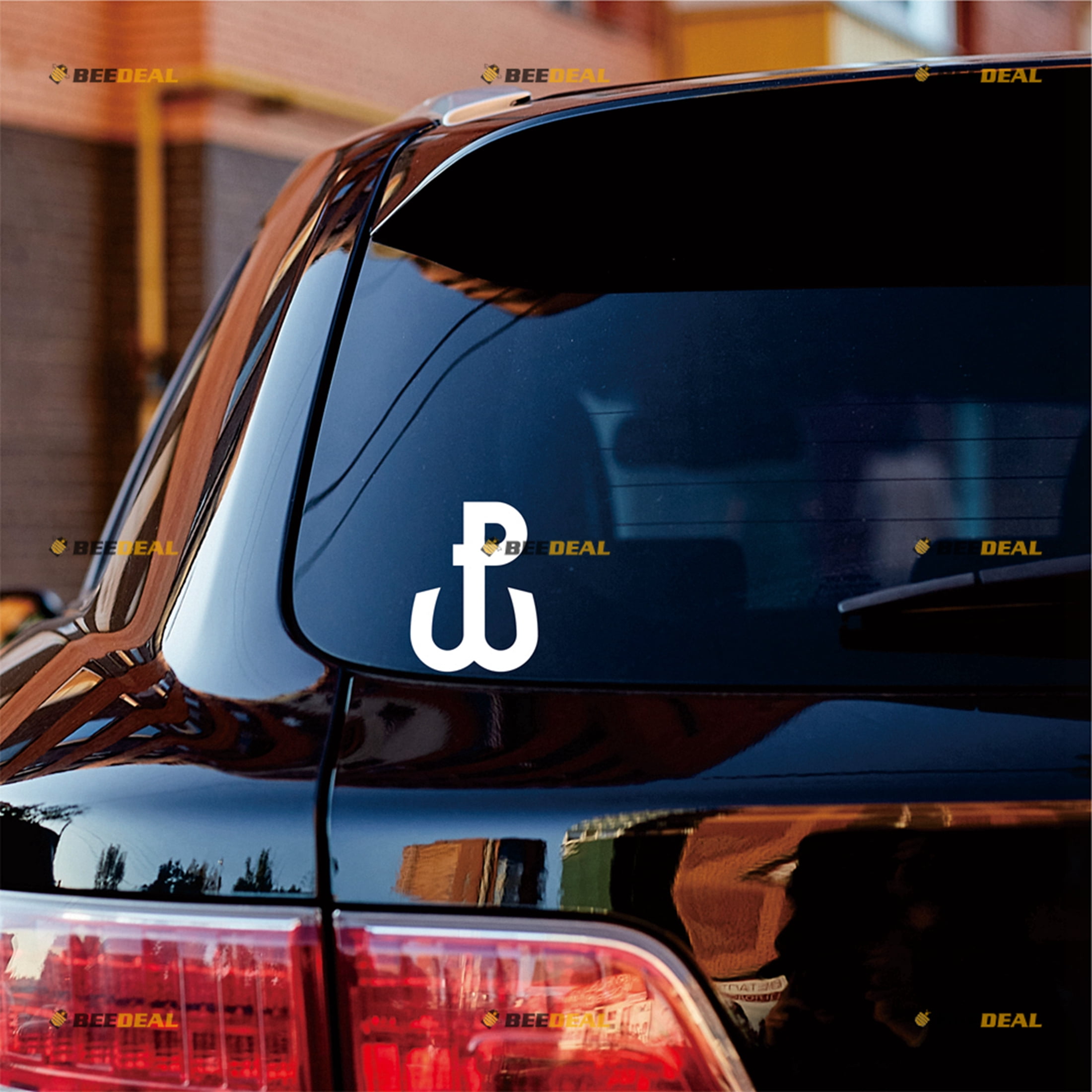 3X White 4" Fighting Poland Anchor Decal Sticker Polska Kotwica Car ...