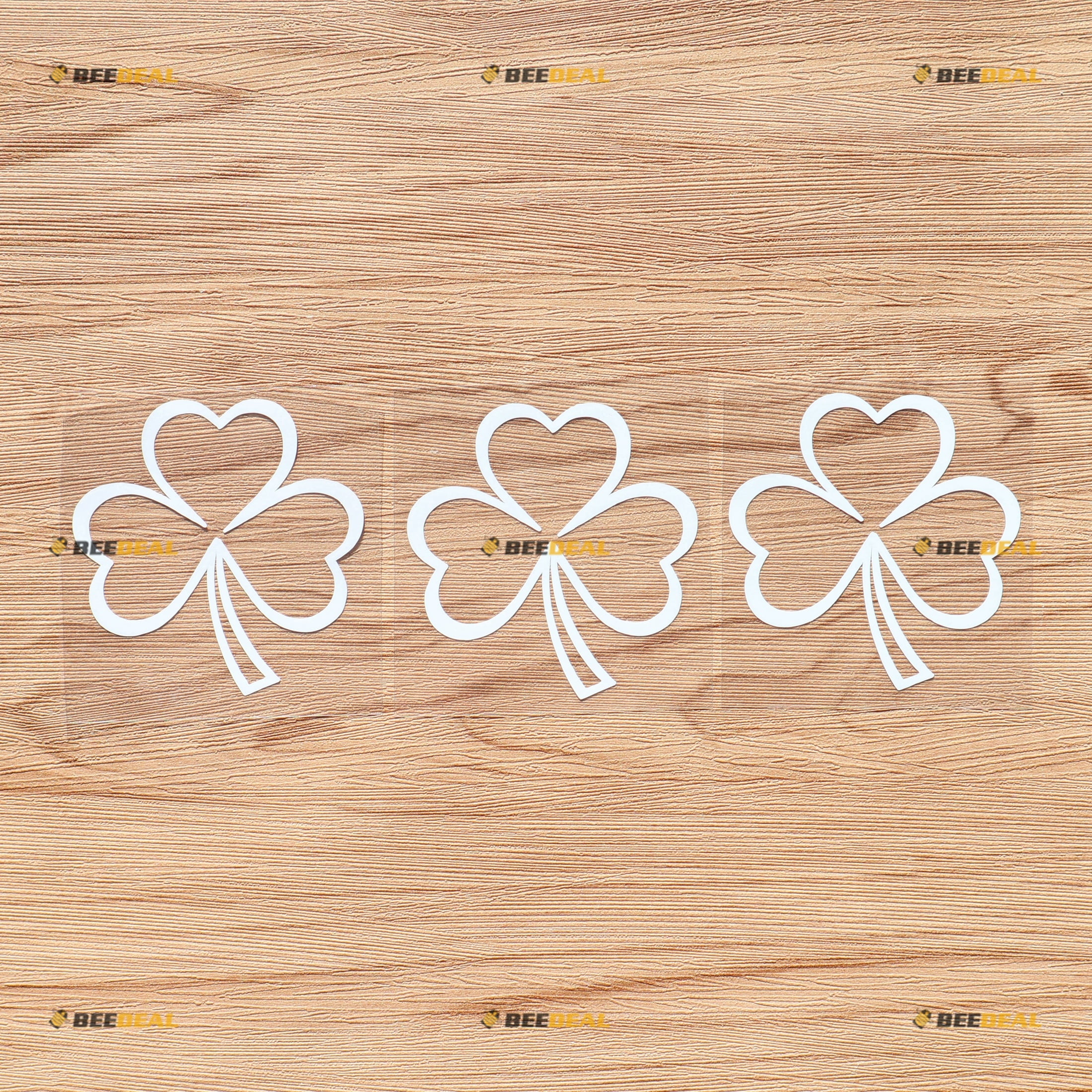 3X White 4" Shamrock Clover Decal Sticker Ireland Irish Car Vinyl Die ...