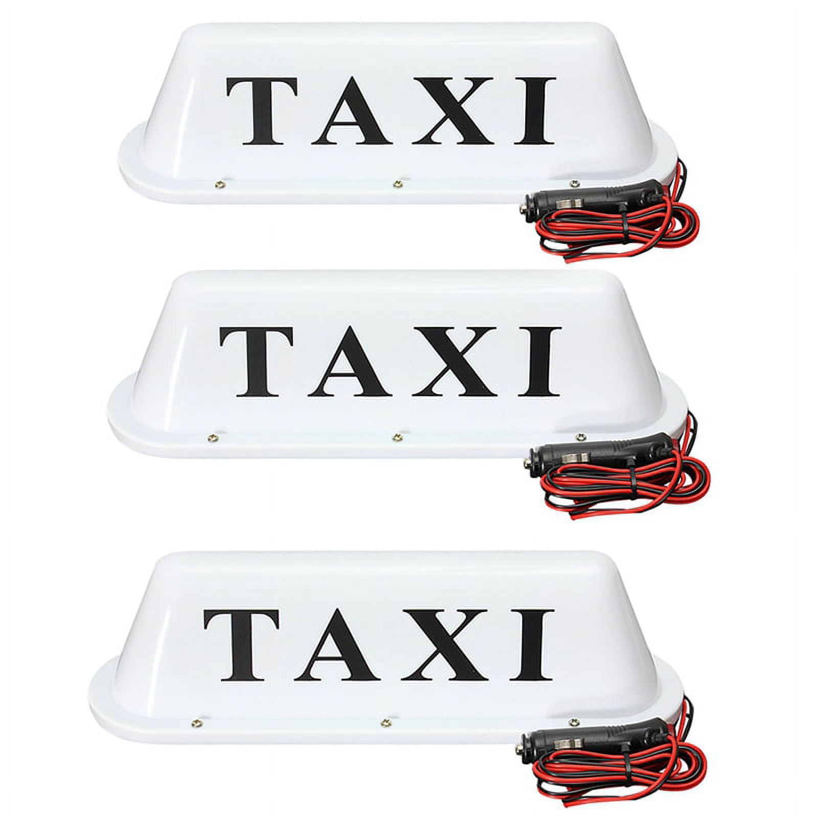3X White Waterproof Taxi Magnetic Base Roof Top Car Cab LED Sign Light ...
