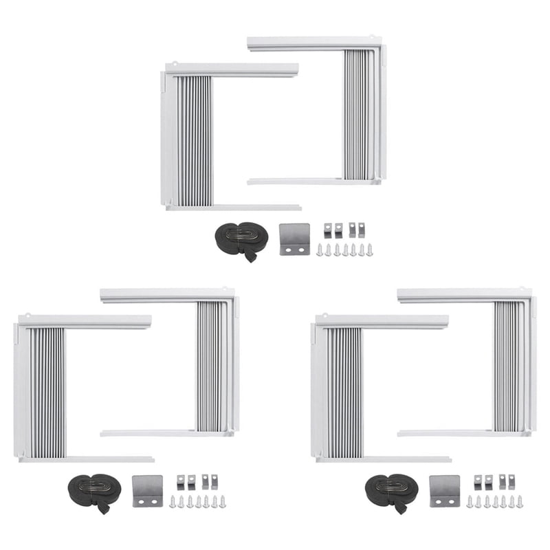 3X Window Air Conditioner Side Panels with Frame, Adjustable Insulation ...