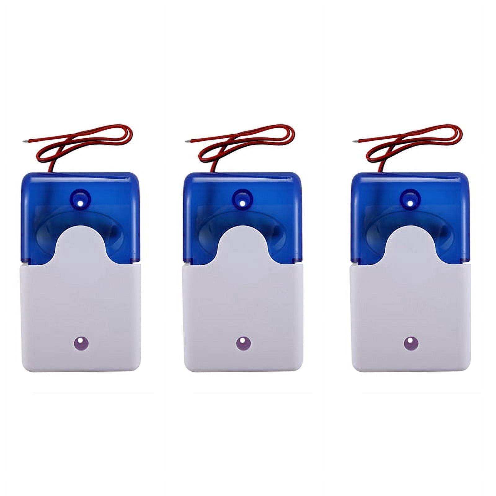 3X Wired Strobe Warning Siren DC 12V Sound Alarm Flashing Light Sound ...