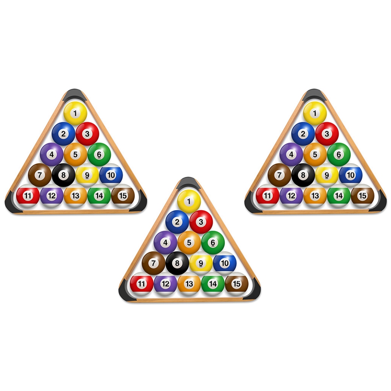 3X Wooden Billiard Rack Solid Triangle Rack Pool Racks Triangle ...