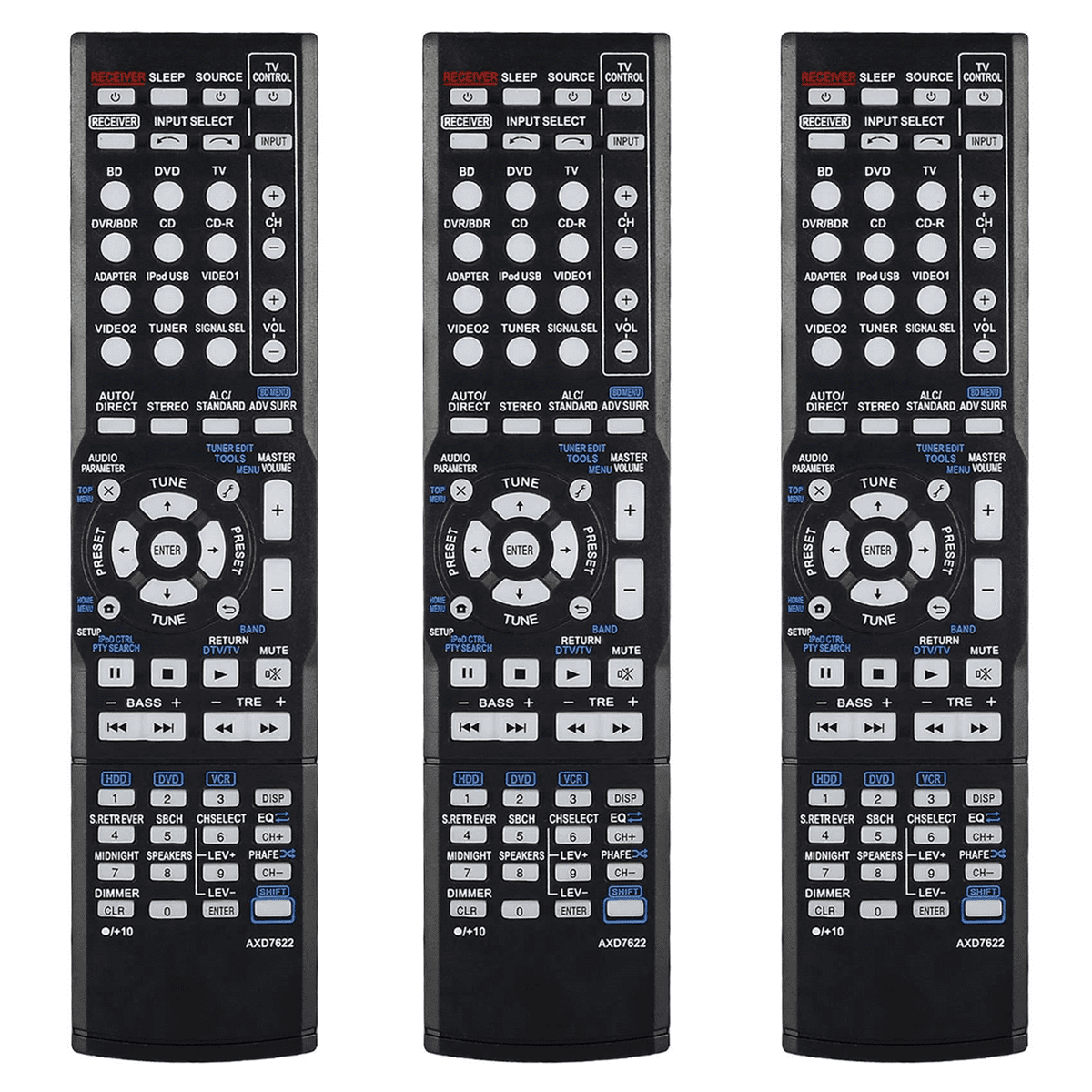 3X for Amplifier Remote Control AXD7622 Universal VSX-521 AXD7660 VSX ...