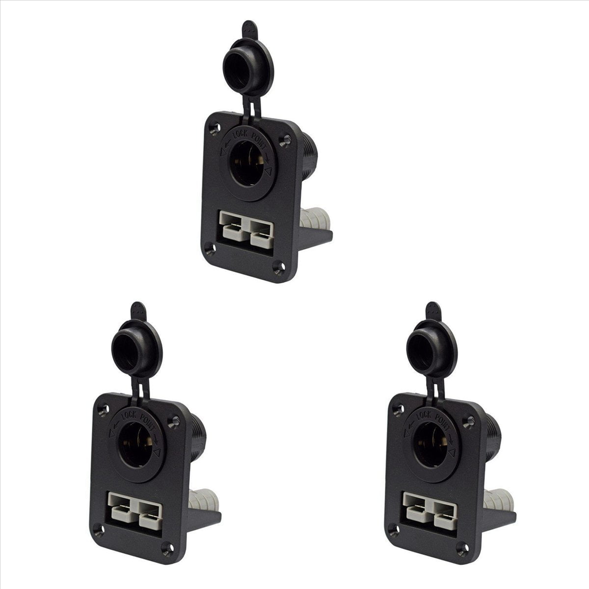 3X for Anderson Plug C-Igarette Lighter Socket Charger Flush Mount ...