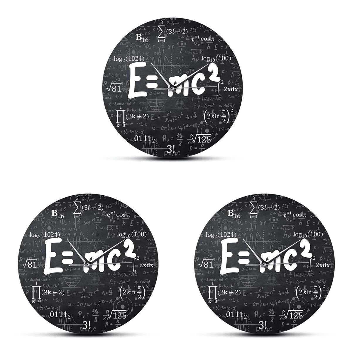 3X of Relativity Math Formula Wall Clock Scientist Physics Teacher Gift ...