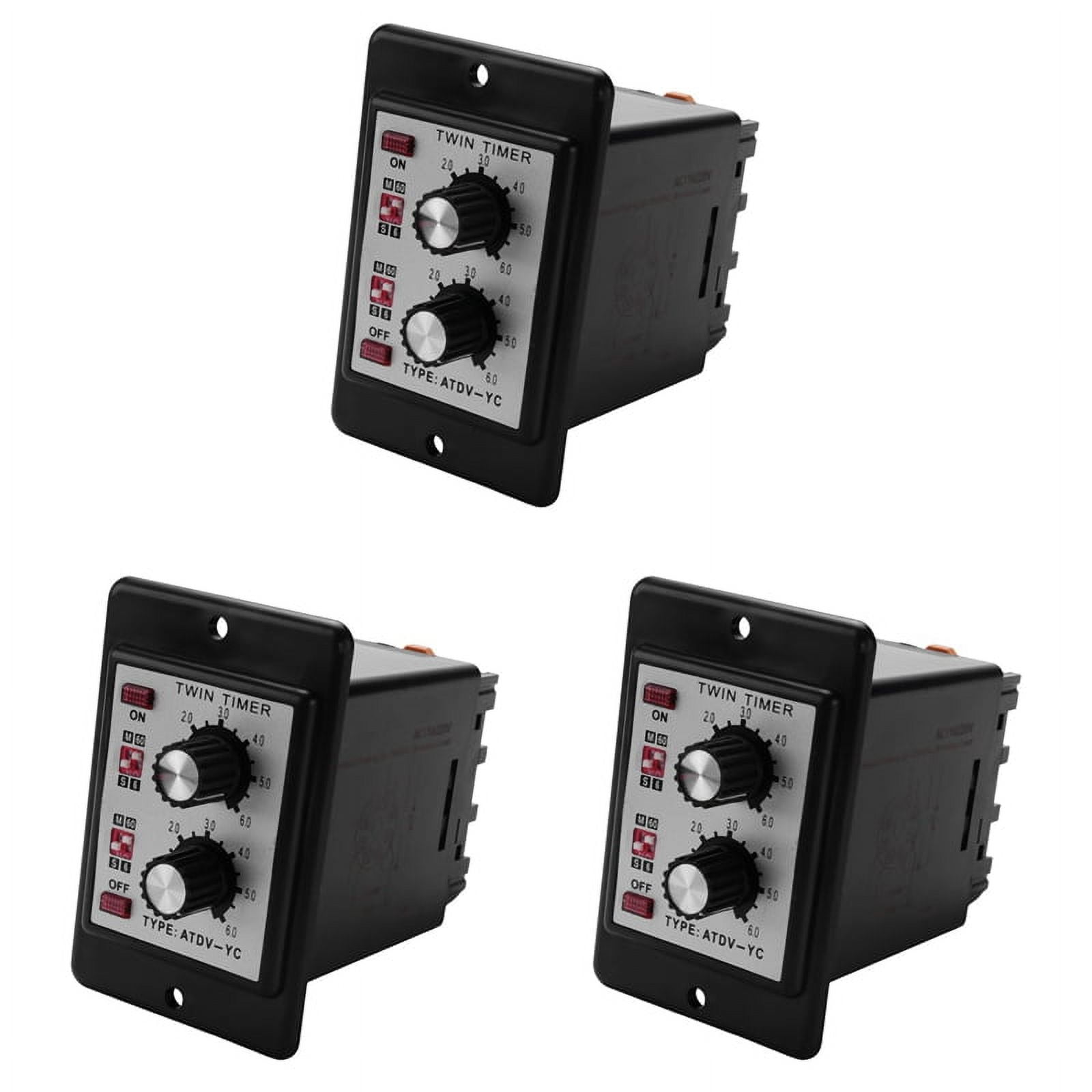 3X on Off Twin Timer Relay Knob Control Time Switch ATDV- 6S-60M Relay Board AC 110/220V ...