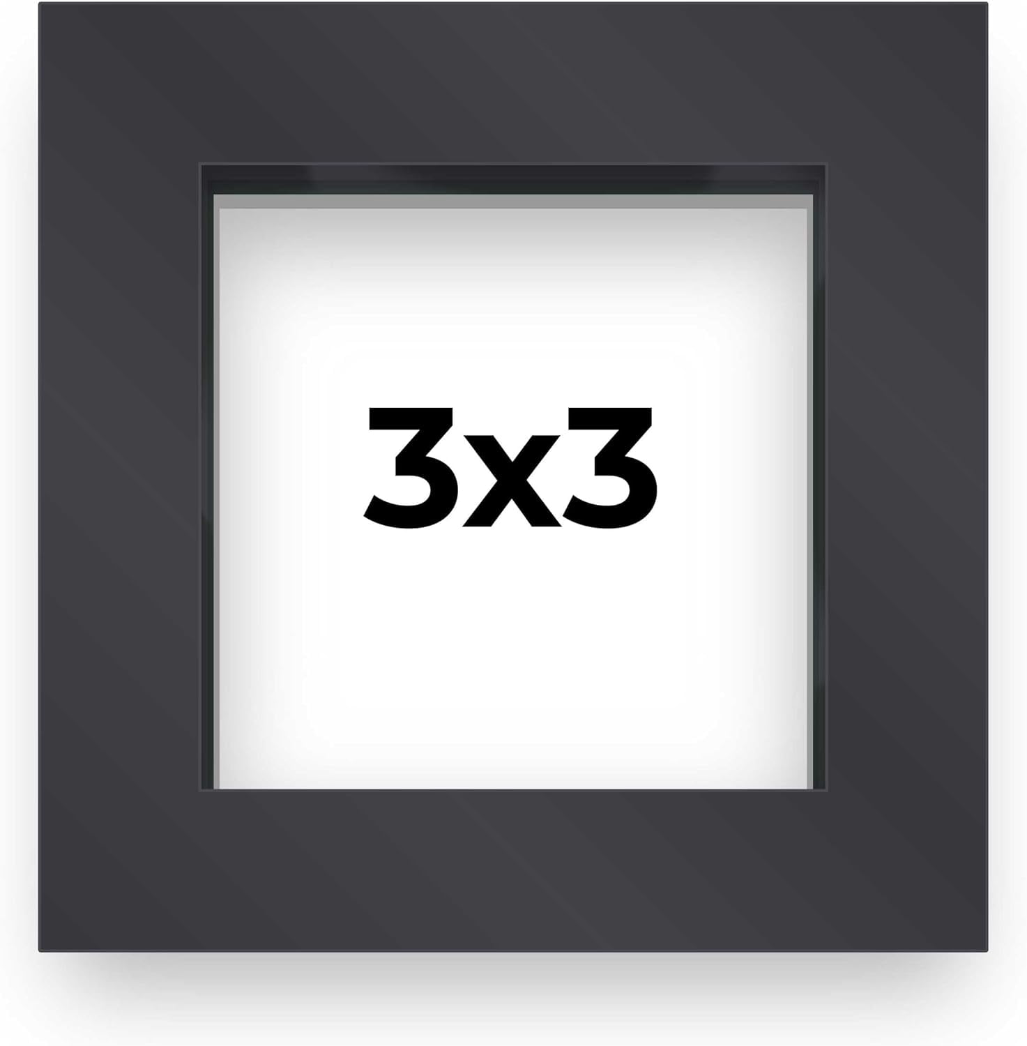 3X3 Box Frame Contemporary Black Finish | 1" Depth Of ble Space ...