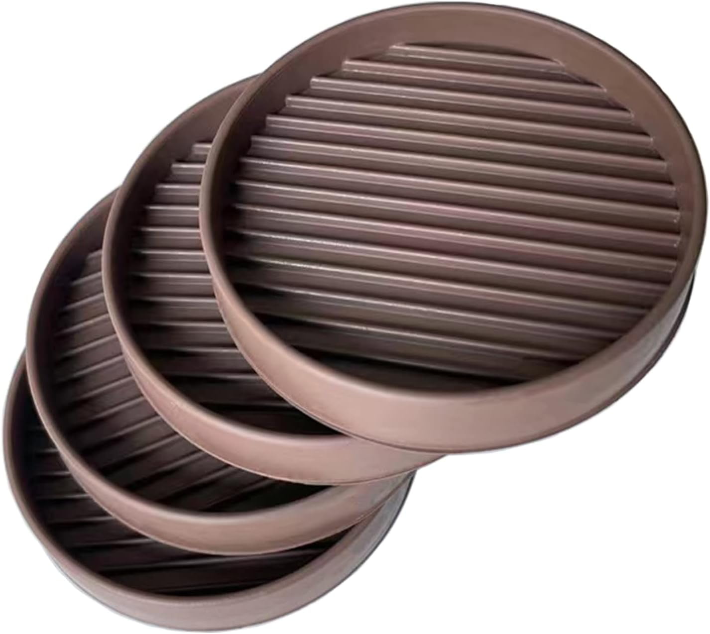 3X3 Rubber Caster Cups, Non Slip Furniture Pads, Round Caster Cups with ...