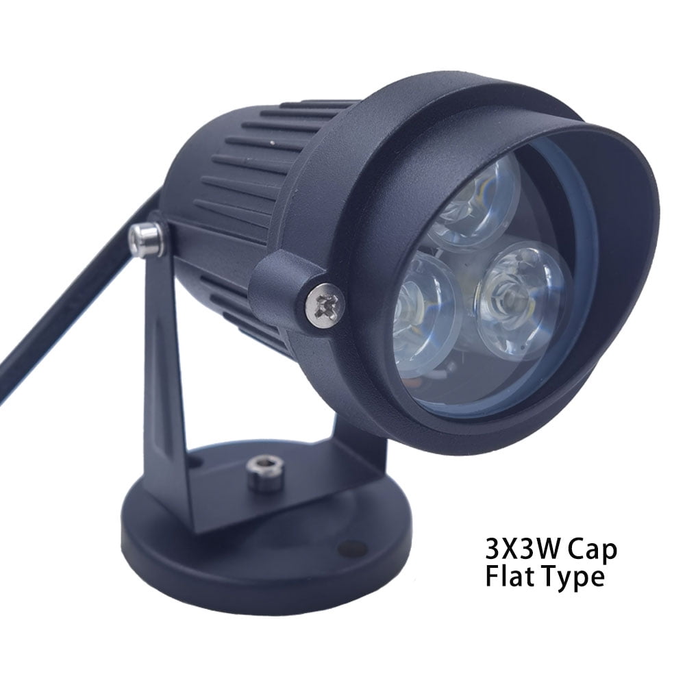 3X3W-Cap Flat Drop Shipping IP65 Outdoor LED Spot Light RGB 9W ...