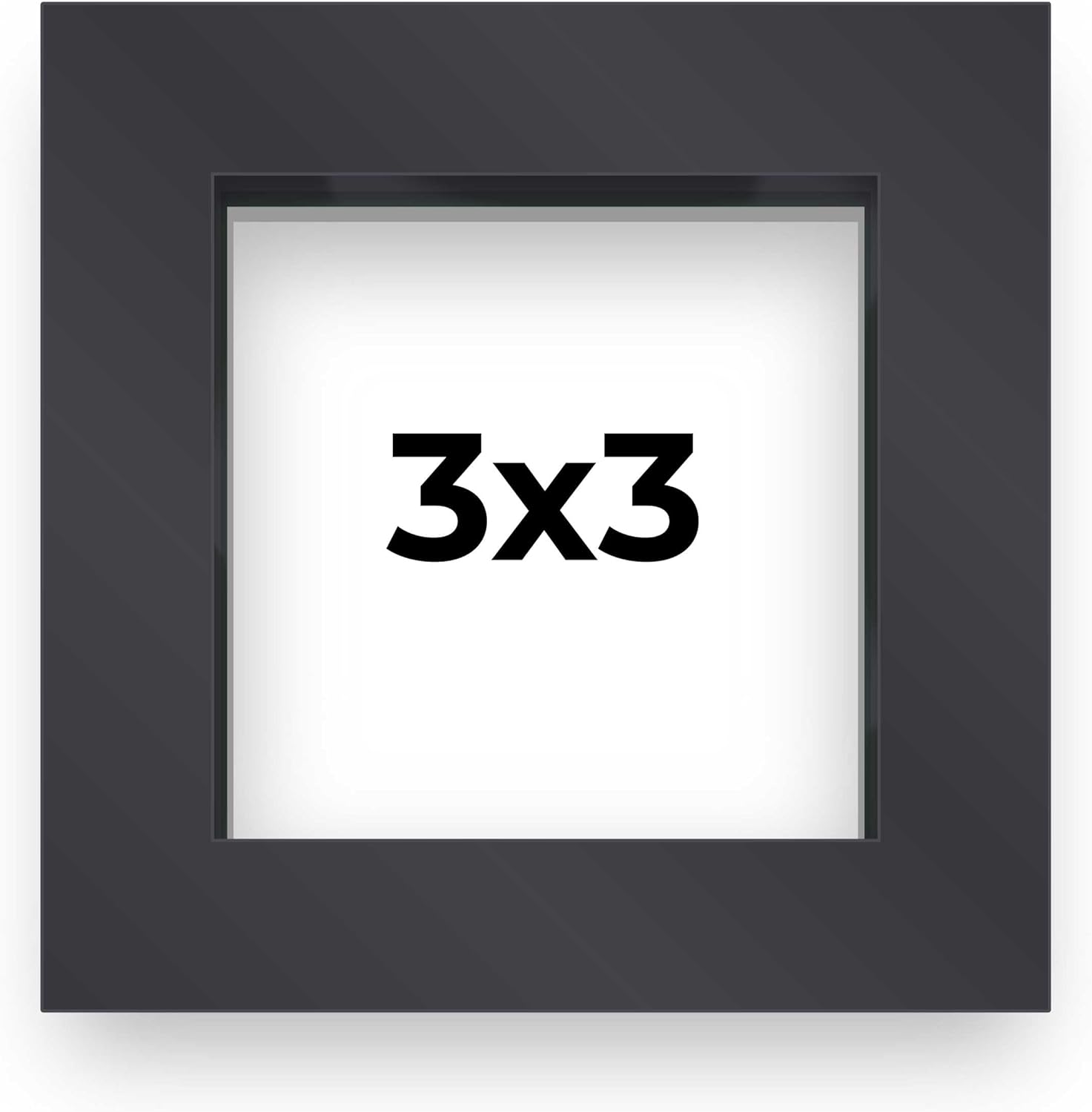 3X4 Box Frame Contemporary Black Finish | 1" Depth Of ble Space ...