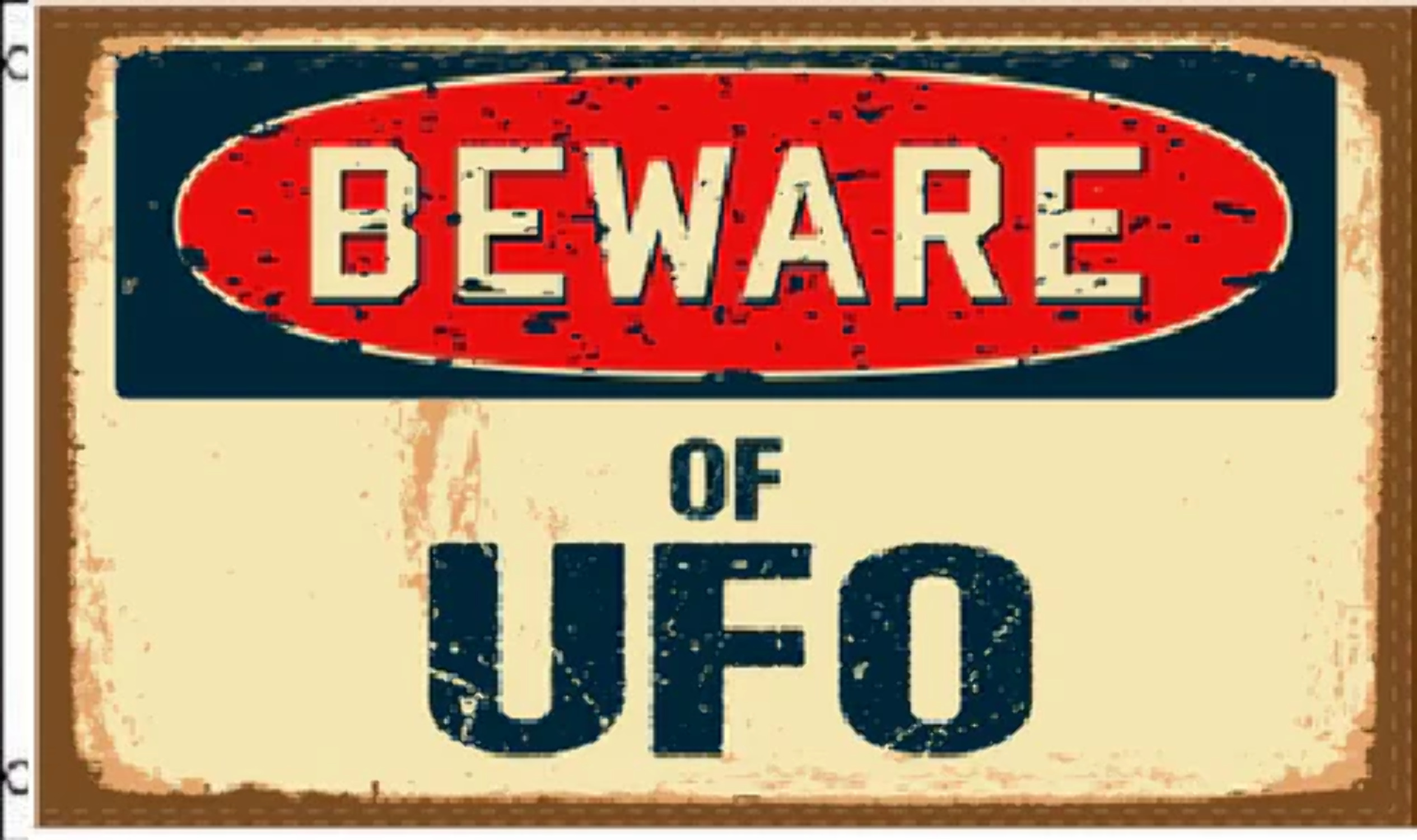 3X5 BEWARE OF UFO AREA 51 OUTTER SPACE FLAG BANNER 100D - Walmart.com