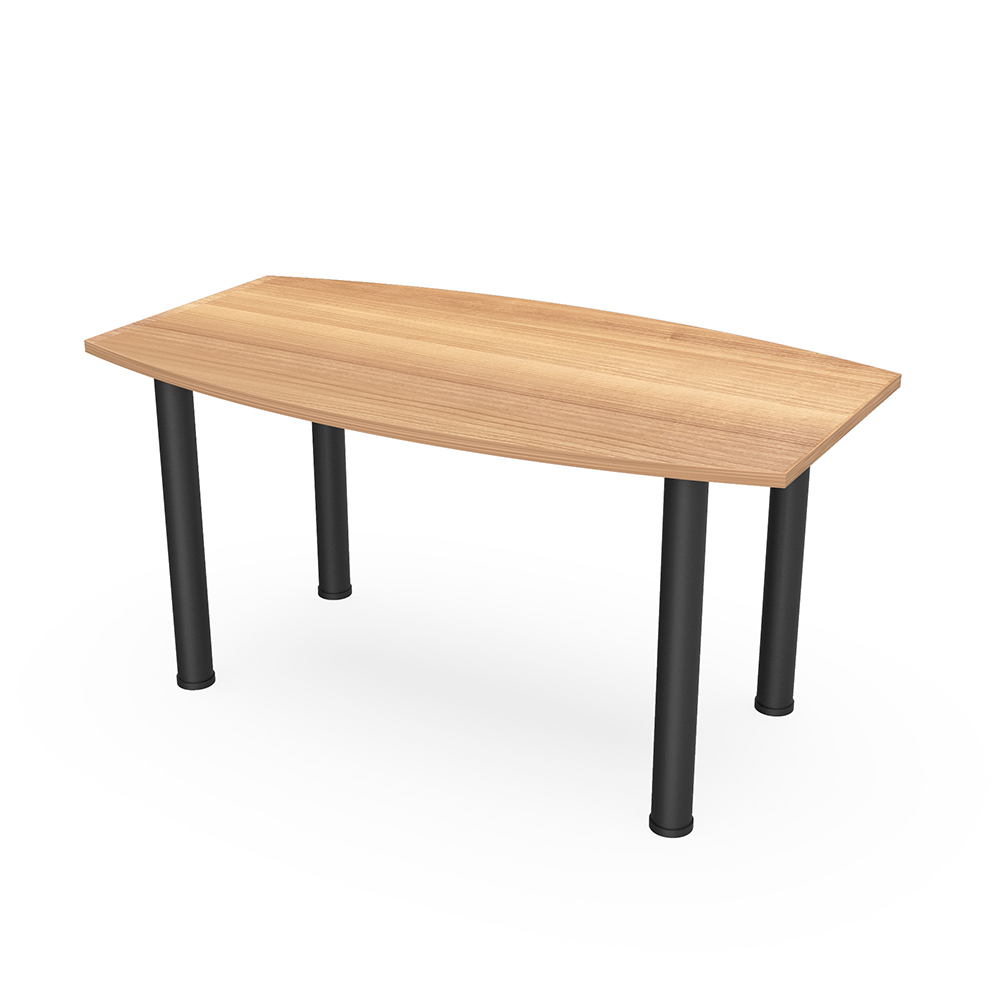 3X5 Boat Shaped Conference Table With Post Leg Power And Data - Walmart.com