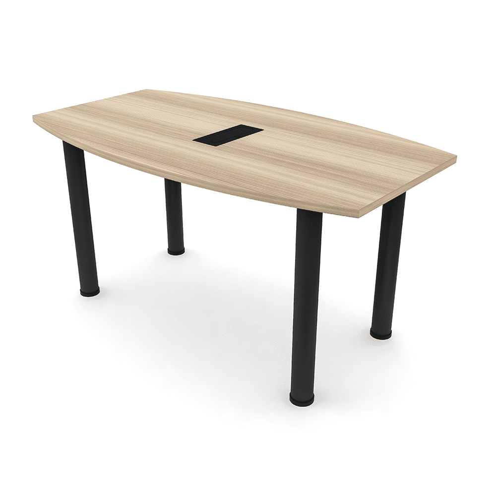 3X5 Boat Shaped Conference Table With Post Leg Power And Data - Walmart.com