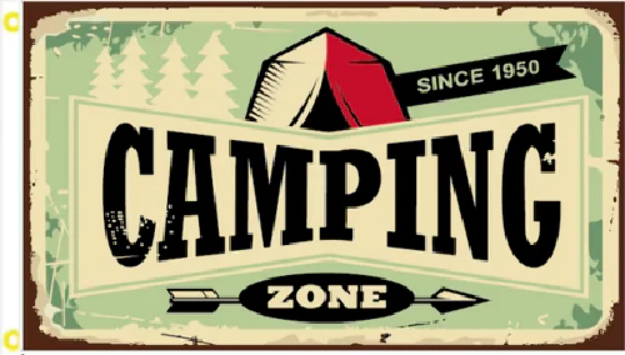 3X5 CAMPING ZONE SINCE 1950 CAMP FLAG BANNER 100D - Walmart.com