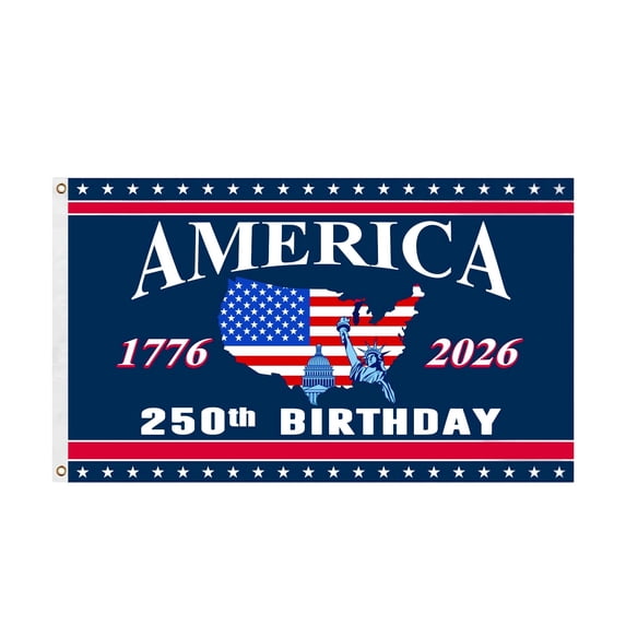 3X5 FT 250th Birthday American Flag, 1776-2026 USA Outdoor Flag ...