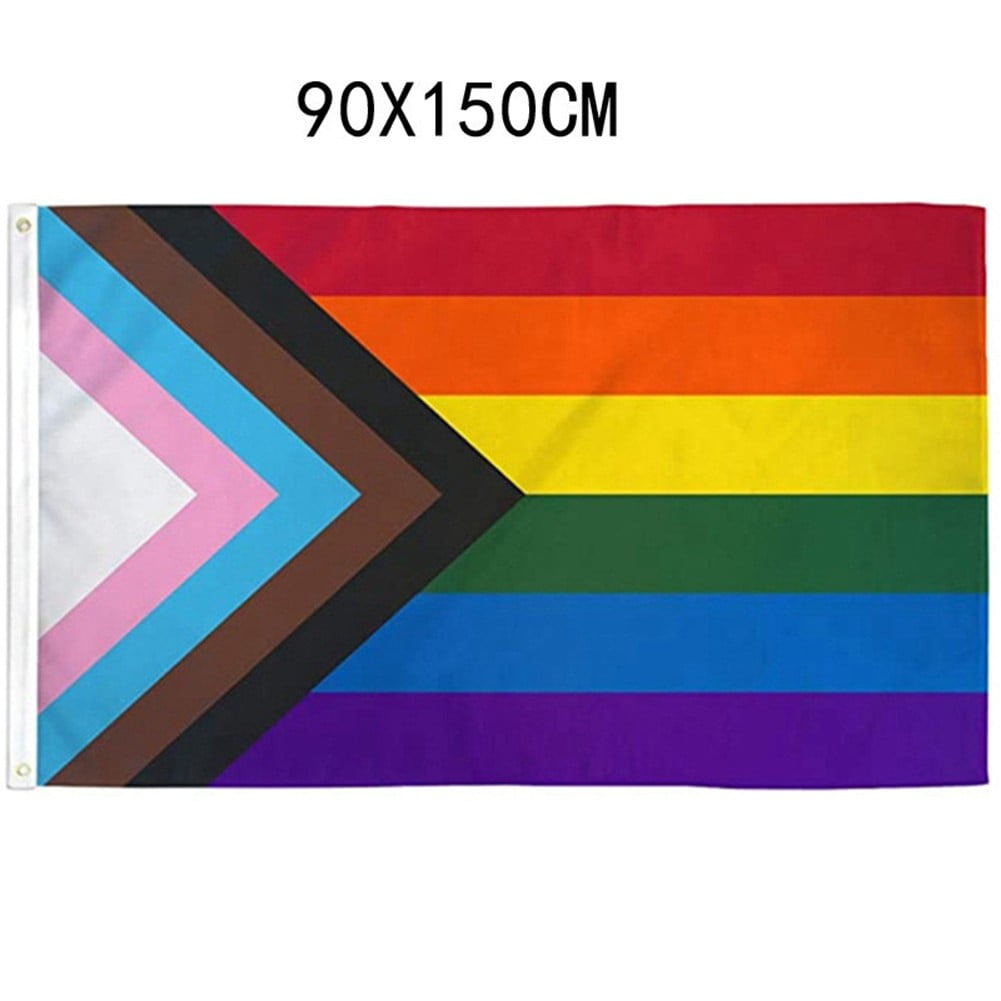 3x5 Feet Progress Pride Flag Vivid Color&Fade proof Rainbow Transgender ...