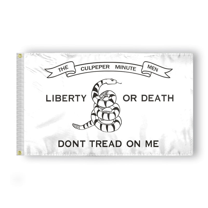 3X5 Ft Culpeper Culpepper Liberty Or Death LOD Don't Tread On Me White ...