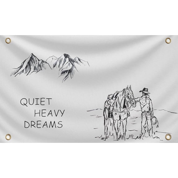 3X5 Ft Quiet Heavy Dreams Flag with Four Brass Grommets - Funny Flag ...