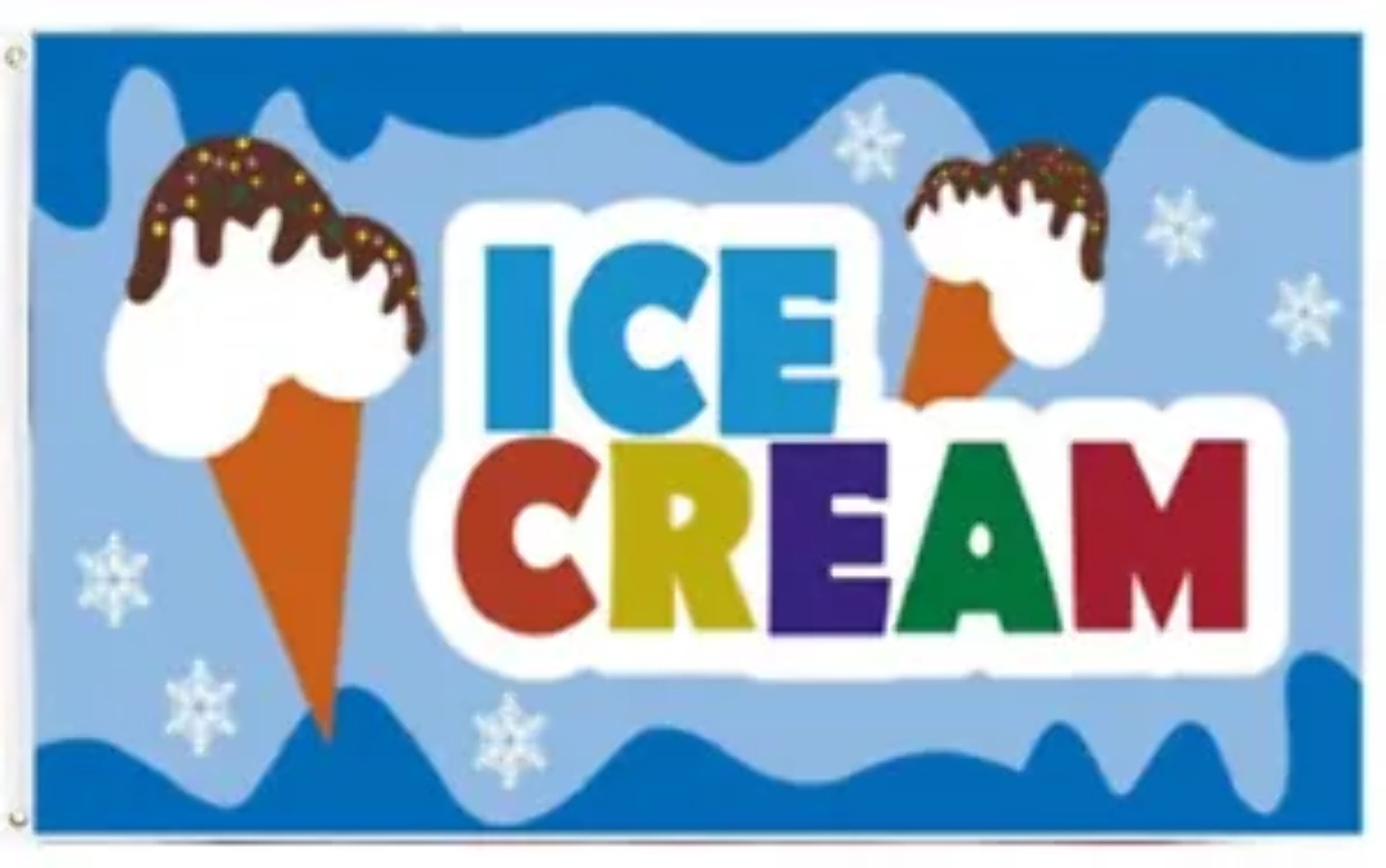 3X5 ICE CREAM FLAG BANNER 100D W/ GROMMETS R1 - Walmart.com