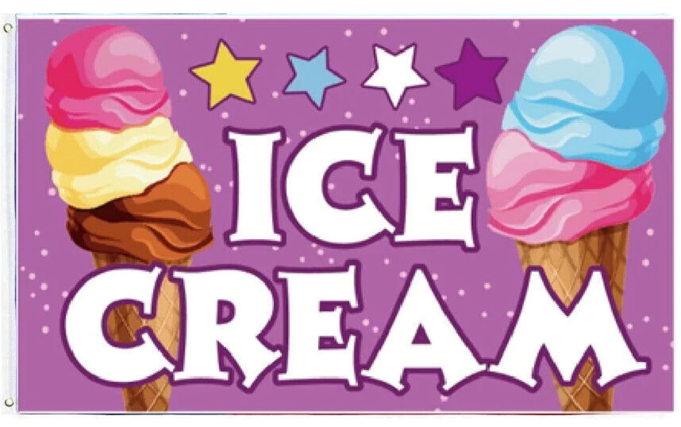 3X5 ICE CREAM FLAG BANNER 100D W/ GROMMETS R2 - Walmart.com