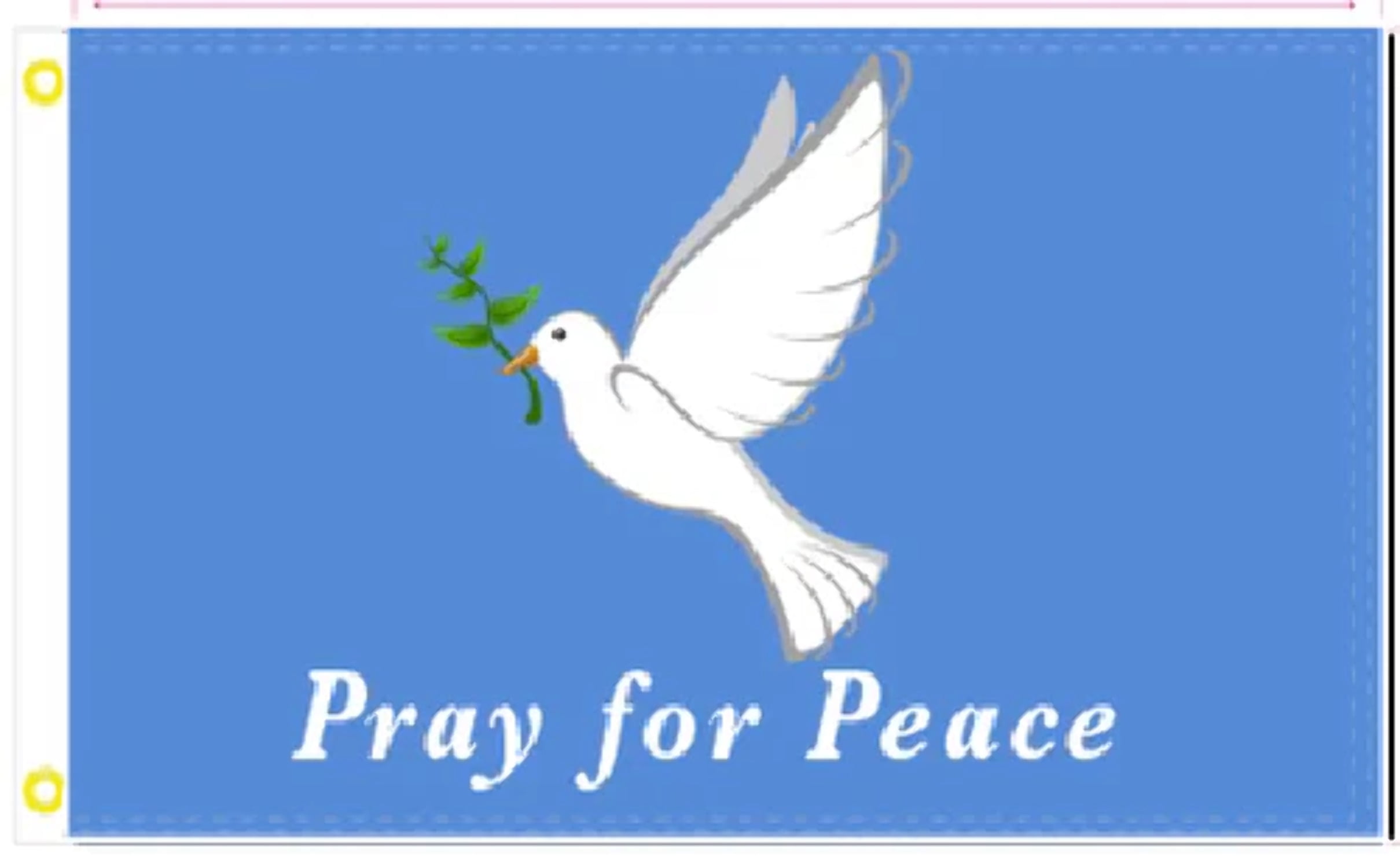 3X5 PRAY FOR PEACE DOVE BLUE FLAG PEACE FLAG BANNER - Walmart.com