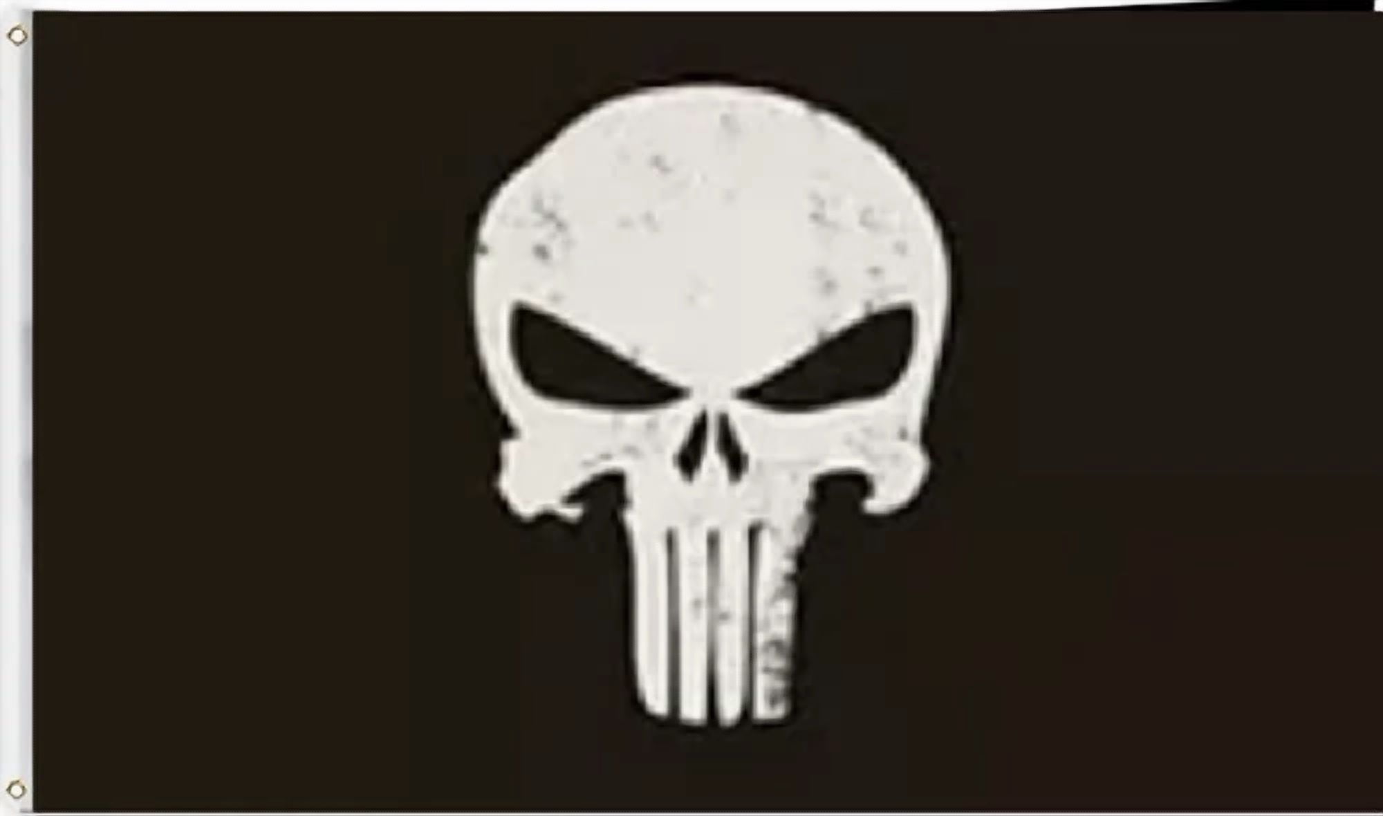 3X5 Punisher Skull Tactical White Black Flag Banner 100D - Walmart.com