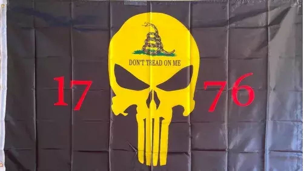3X5 TRUMP 1776 Don't Tread on Me BLACK 100D Polyester Flag - Walmart.com